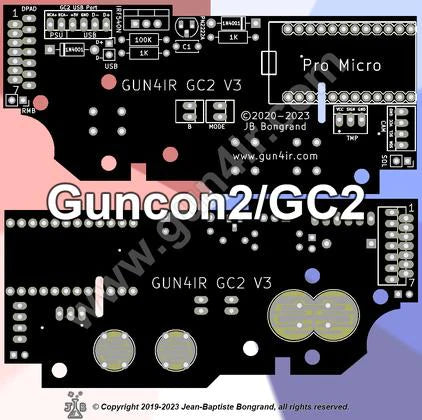 GUN4IR Guncon2 DIY PCBs by JB – RPEG Electronics